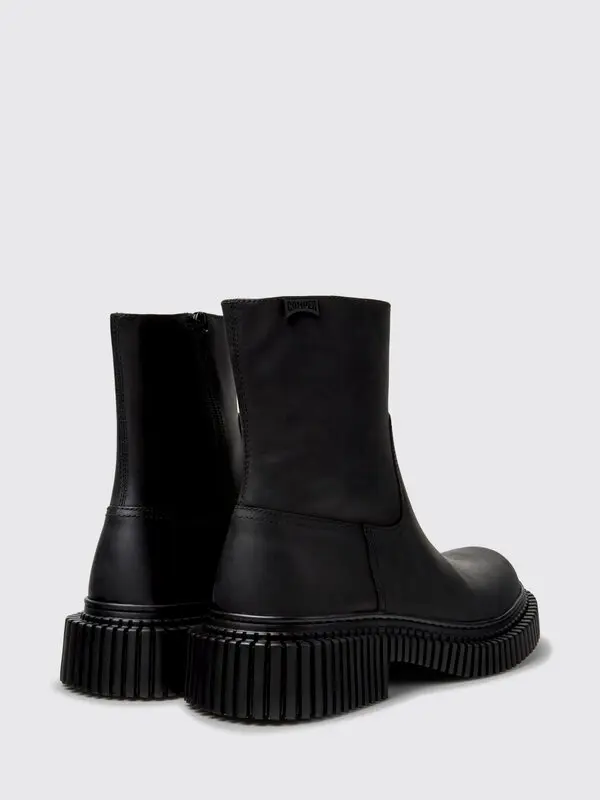 Camper Pix Berlin Smooth Leather Ankle Boots With Zip And Xl Extralight® Sole