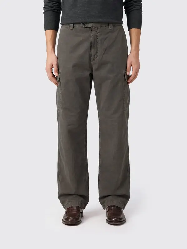 Brunello Cucinelli Slim Fit Cotton Cargo Trousers - Dark