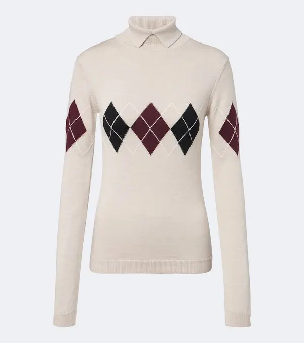 MUGLER Argyle Virgin Wool Sweater - Multicoloured