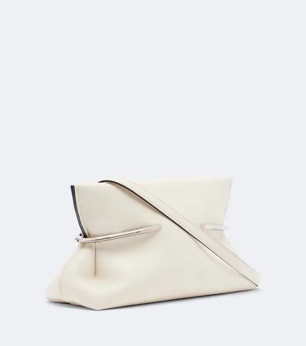 Givenchy Pinch Soft Leather Clutch - White