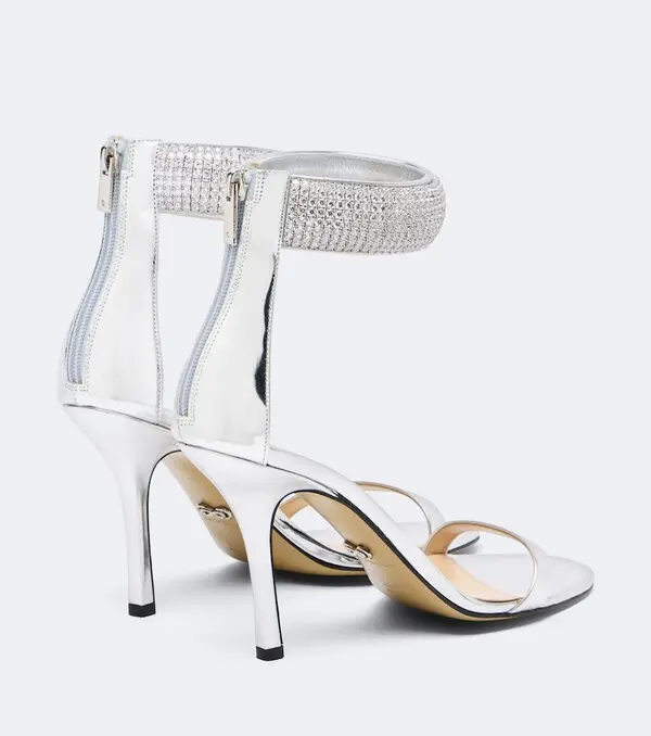 Mach & Mach She's A Lady Embellished Leather Sandals
