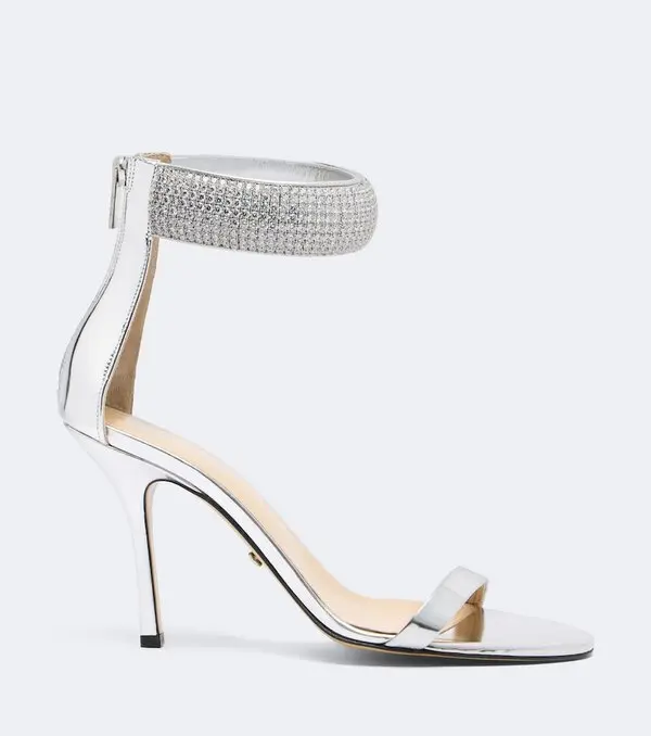 Mach & Mach She's A Lady Embellished Leather Sandals