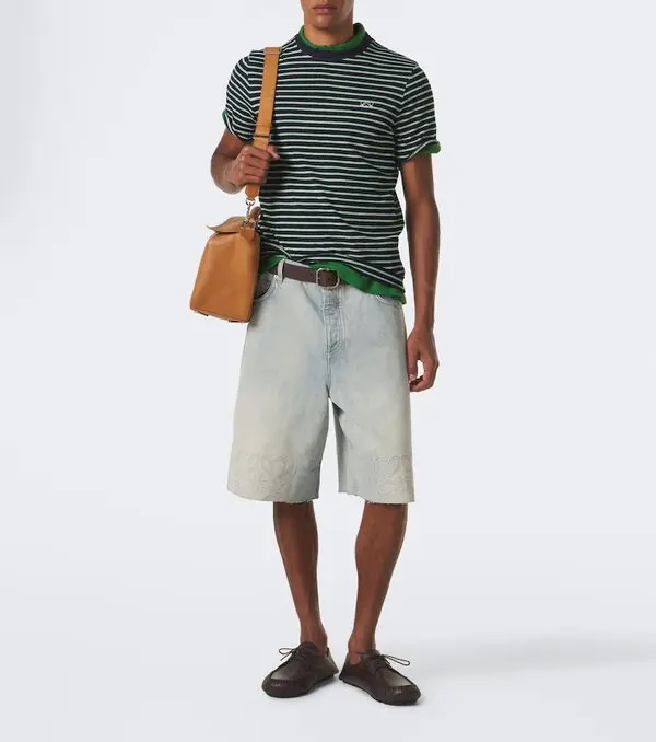 Loewe Striped Cotton-blend Terry T-shirt