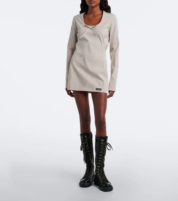 Miu Miu Leather Lace-up Boots