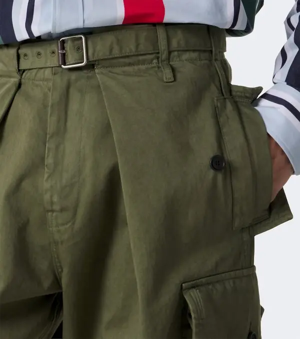 Loewe Cotton Satin Cargo Pants