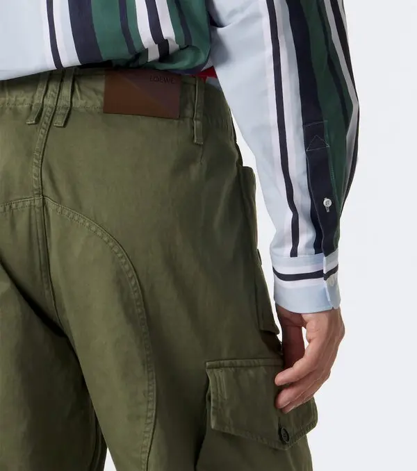 Loewe Cotton Satin Cargo Pants