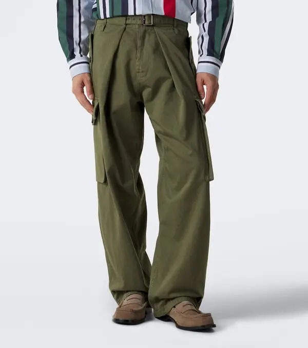 Loewe Cotton Satin Cargo Pants