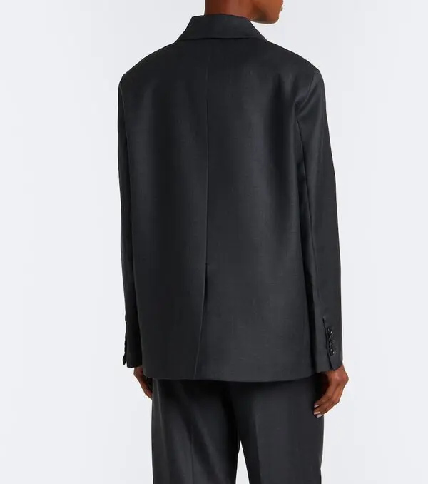 Loulou De Saison Donau Double-breasted Virgin Wool Blazer