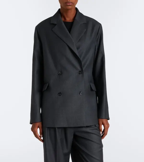 Loulou De Saison Donau Double-breasted Virgin Wool Blazer