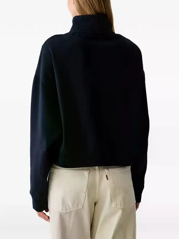 P.E Nation Logo-embroidered Quarter-zip Sweatshirt