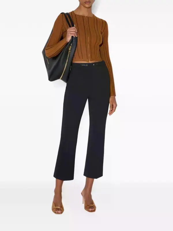 Elisabetta Franchi Cardigan In Knit Fabric - Brown