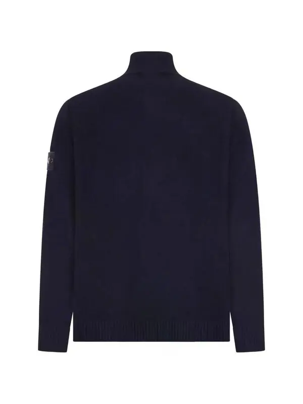 Stone Island Logo-patch Zip-up Sweater