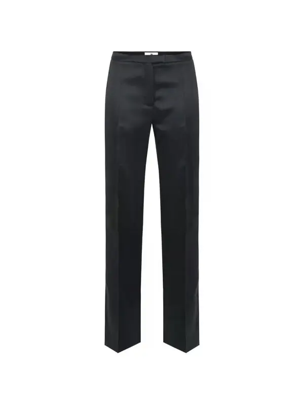 Elisabetta Franchi Gazar And Satin Trousers - Black