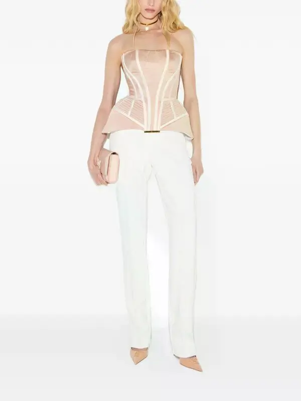 Elisabetta Franchi Duchess Satin Bustier Top