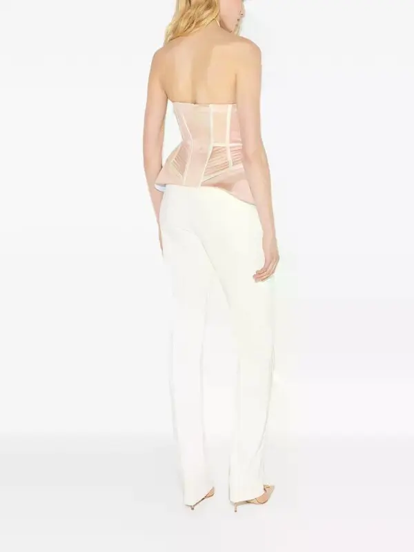 Elisabetta Franchi Duchess Satin Bustier Top