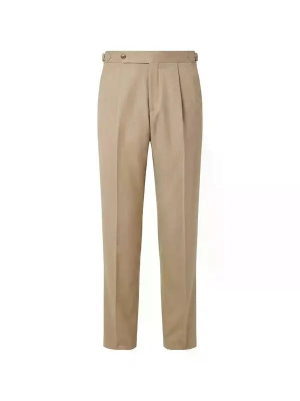 BOSS Tapered-fit Trousers In Virgin-wool Serge - Neutrals