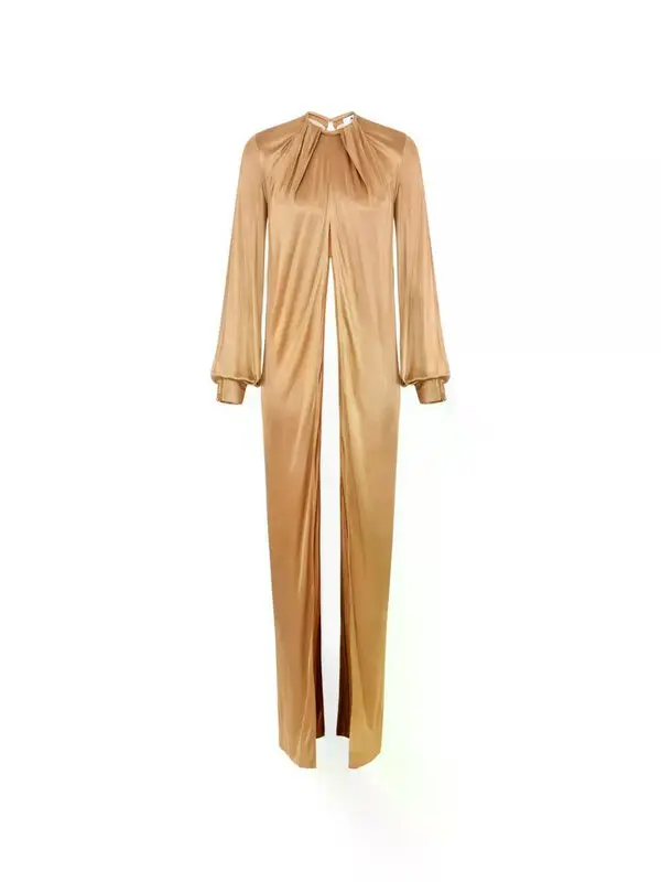 Elisabetta Franchi Shiny Jersey Blouse - Neutrals
