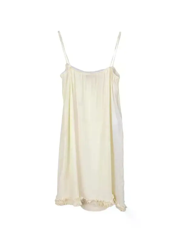 Miu Miu Embroidered Marocain Crepe Dress - Neutrals
