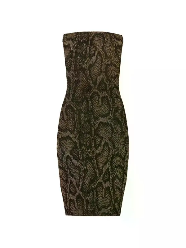 Wolford Python Print Shimmering Midi Dress