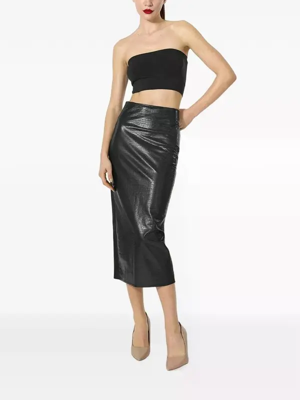 Wolford Croc-effect Pencil Midi Skirt
