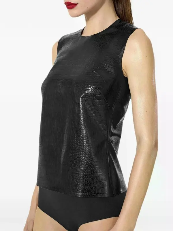 Wolford Alligator-effect Sleeveless Tank Top