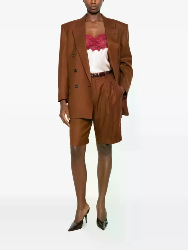 Saint Laurent Double-breasted Cashmere Jacket - Brown