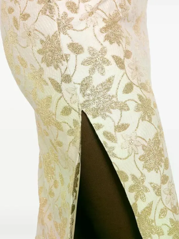 Saint Laurent Brocade Midi Skirt
