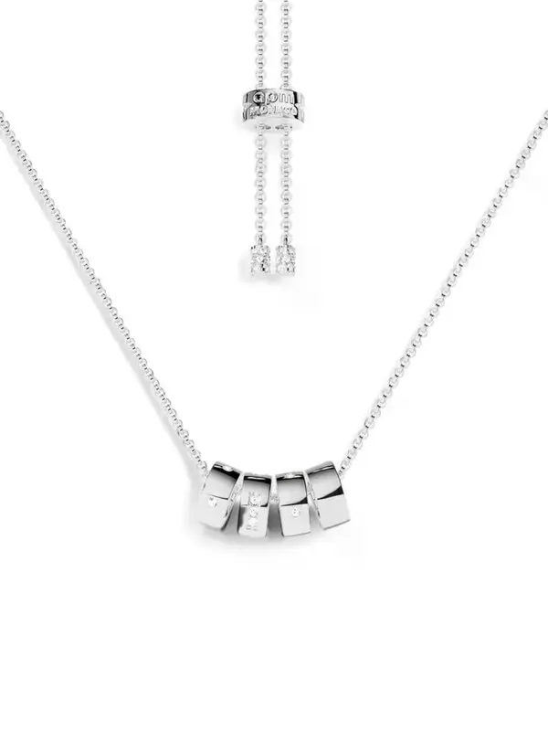 APM MONACO Love Crystal-embellished Necklace - Silver