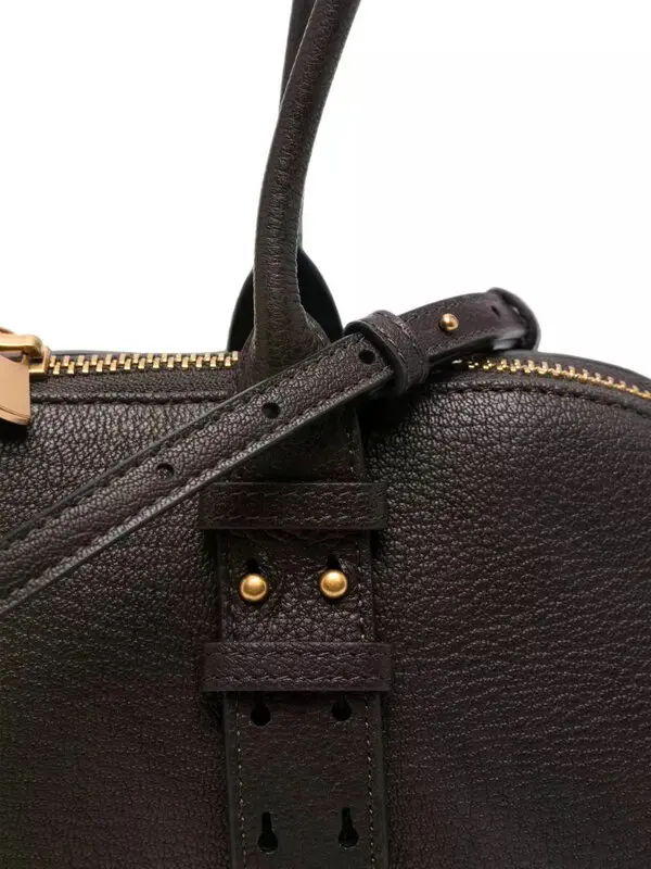 Pinko Big Bowling Horizontal Leather Tote Bag
