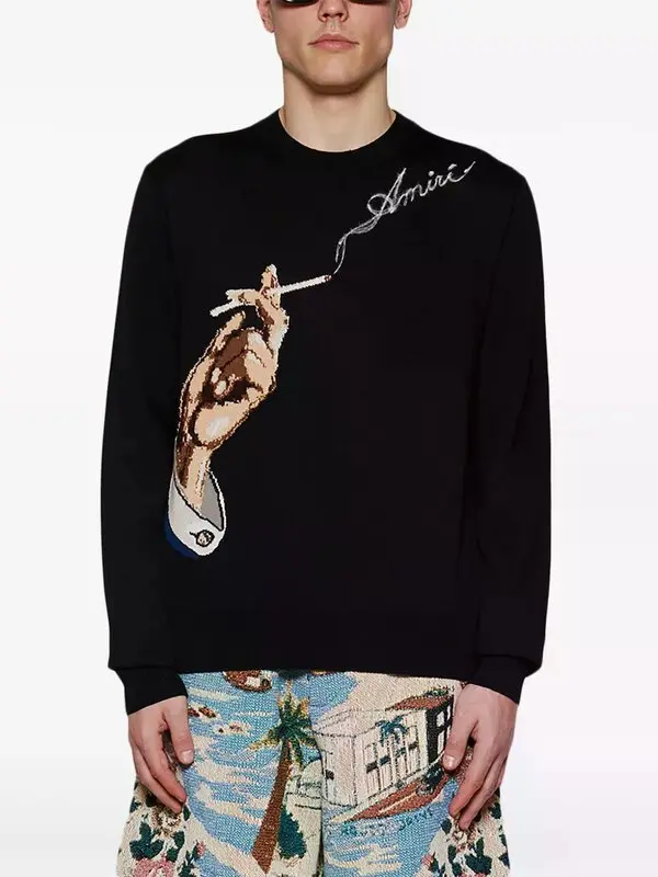 Amiri Smoke Merino Jumper