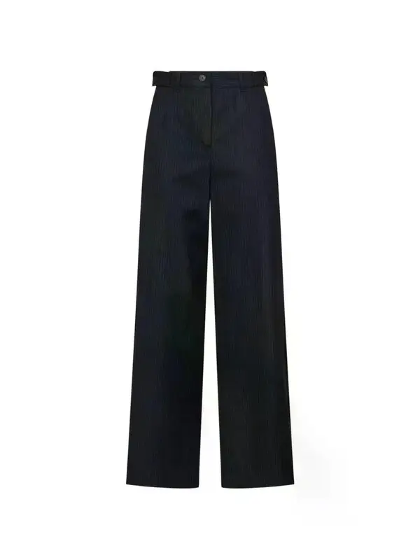 Max Mara Pinstriped High-waisted Trousers - Blue