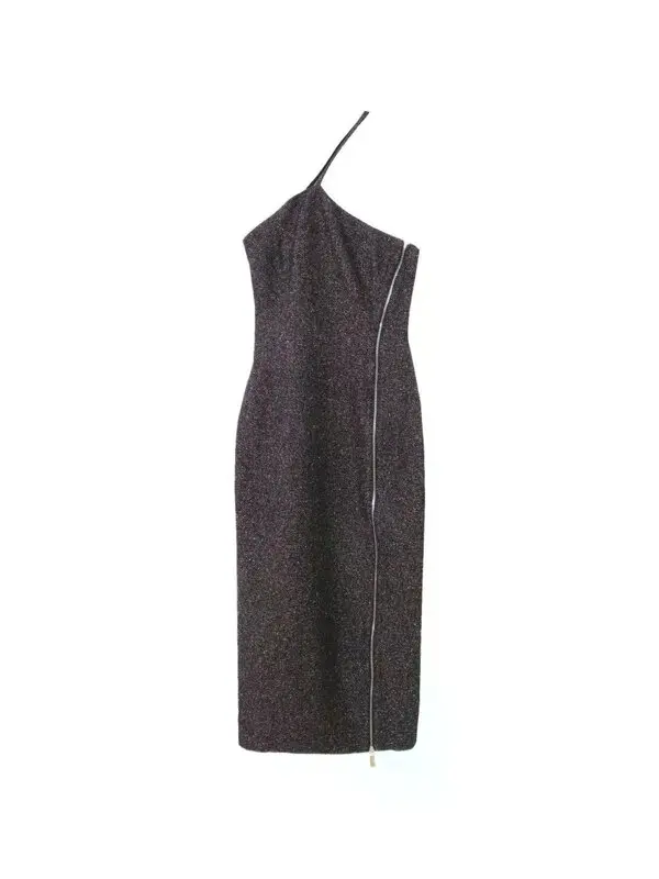 Remain Birger Christensen One-shoulder Wool Midi Dress - Brown