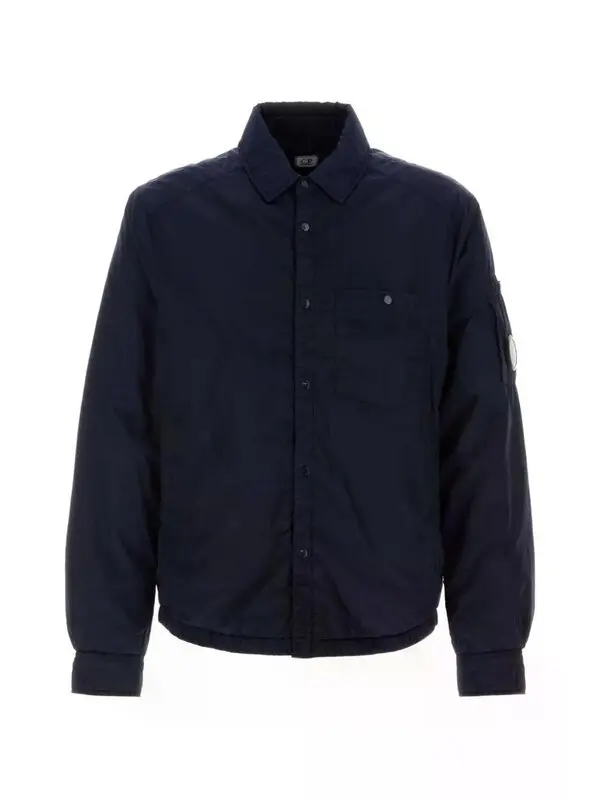 C.P. COMPANY Chrome-r Lens Padded Button Overshirt - Blue