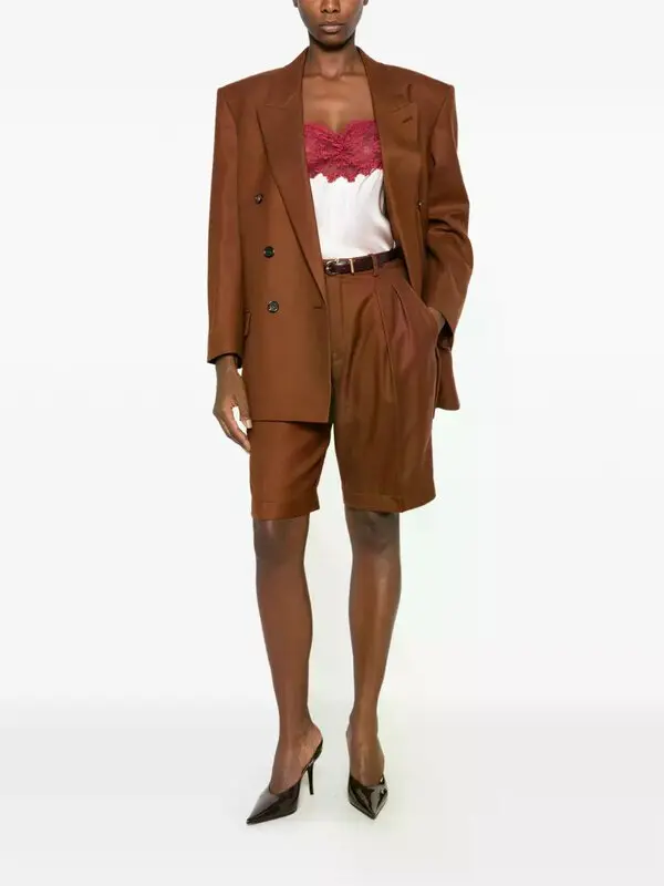 Saint Laurent Pleated Bermuda Shorts