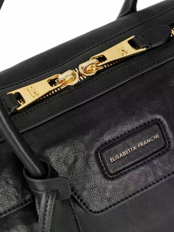 Elisabetta Franchi Medium Boston Bag In Nappa Leather