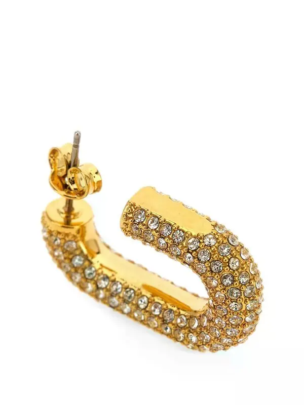 Rabanne Crystal-embellished Hoop Earrings - Gold