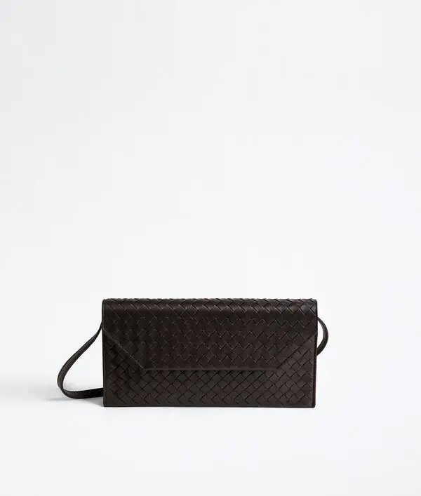 Bottega Veneta Intrecciato Piccolo Envelope Pouch - Espresso