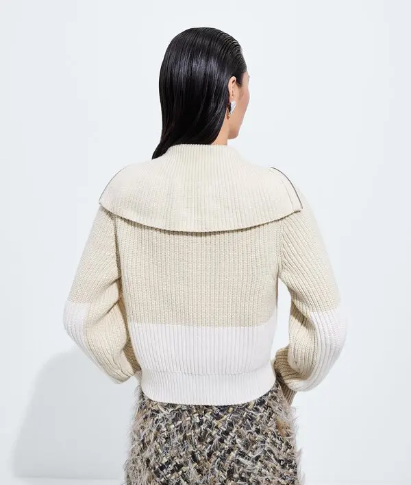 Bottega Veneta Wool And Cashmere Half-zip Sweater