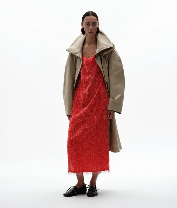 Bottega Veneta Viscose Fil Coupé Midi Dress