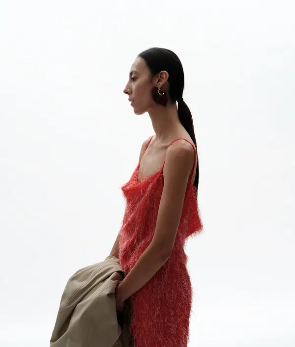 Bottega Veneta Viscose Fil Coupé Midi Dress