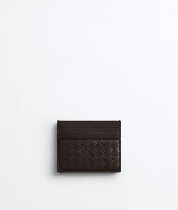 Bottega Veneta Intrecciato Piccolo Credit Card Case - Espresso