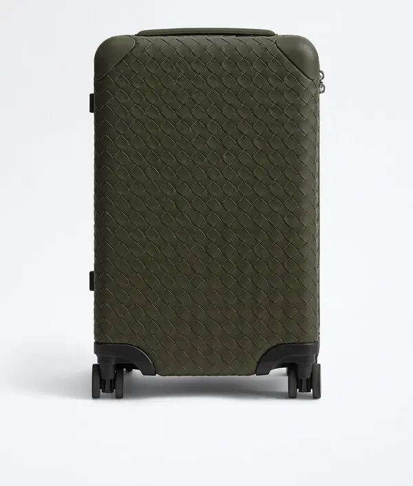 Bottega Veneta Odyssey Intrecciato Cabin Suitcase - Bark Green