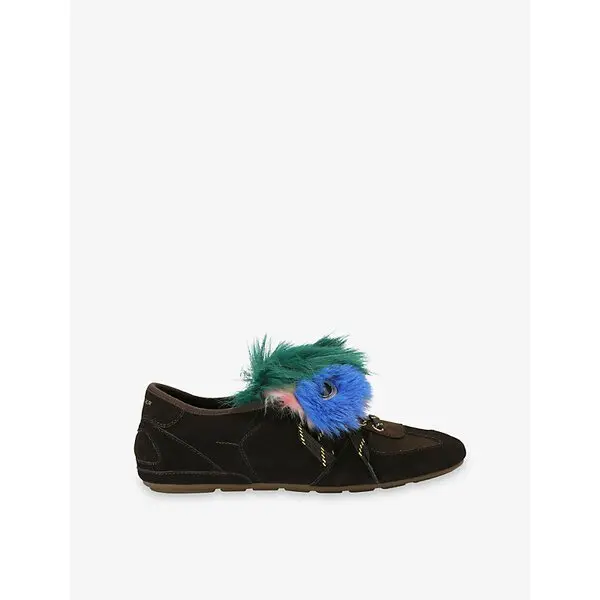Kurt Geiger Wembley Suede Trainers - Brown/oth