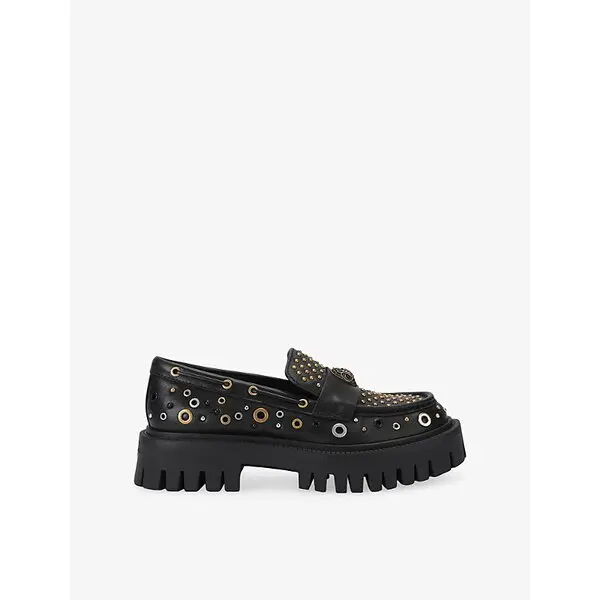 Kurt Geiger Studded Chunky Loafers - Black