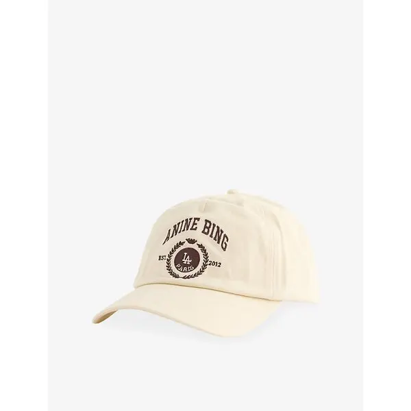 ANINE BING Jeremy Logo-embroidered Cotton Baseball Cap - Cream