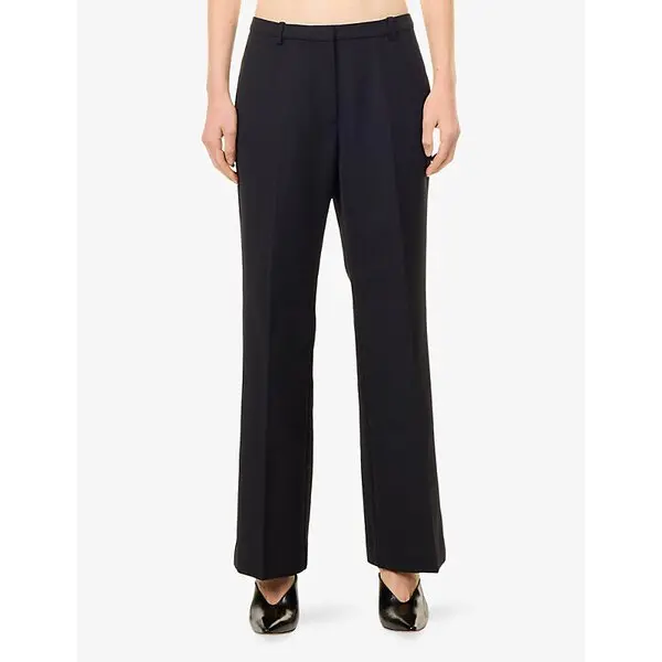 ANINE BING Thomas Straight-leg Wool-blend Trousers