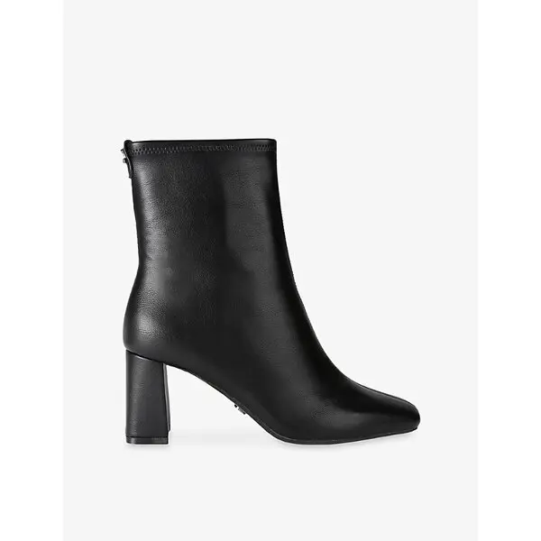 Carvela Rometta Heeled Leather Ankle Boots - Black