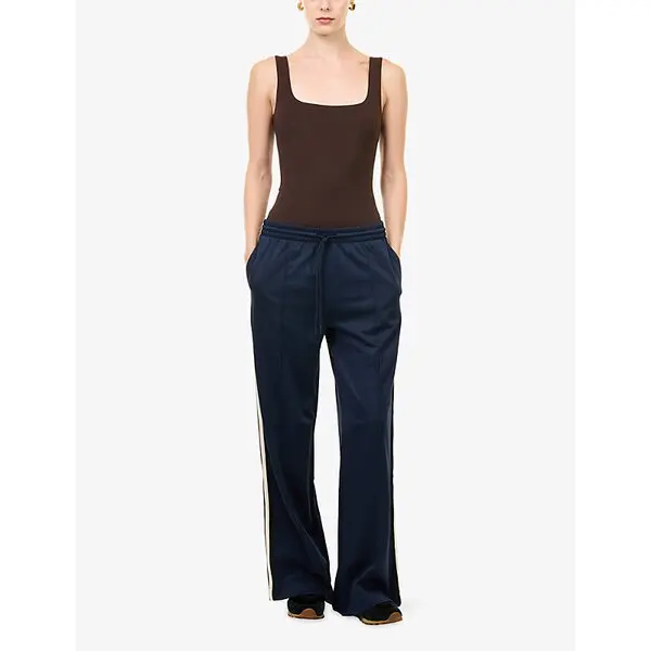 Good American Sculpting Square-neck Stretch-jersey Bodysuit - Espresso