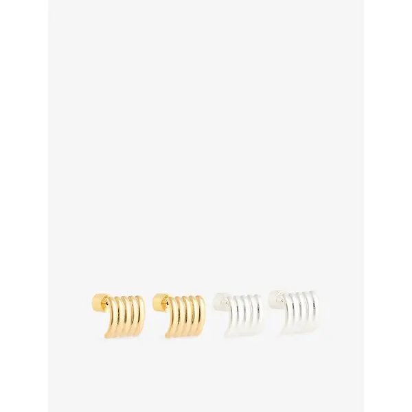HEAVEN MAYHEM Clemmie Brass Stud Earring Set