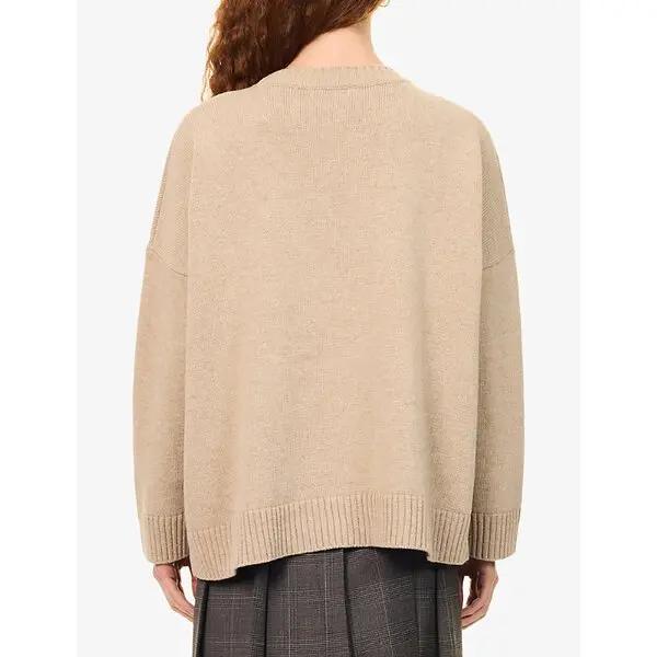 Max Mara Intarsia Motif Wool Jumper